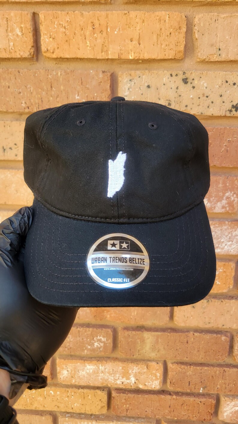 Belize Map Hat: Embroidered Cotton Dad Hat - Etsy