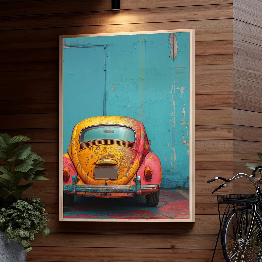 Rustic Beetle: Colors of the Past Frozen in Time Digital Art Print ...