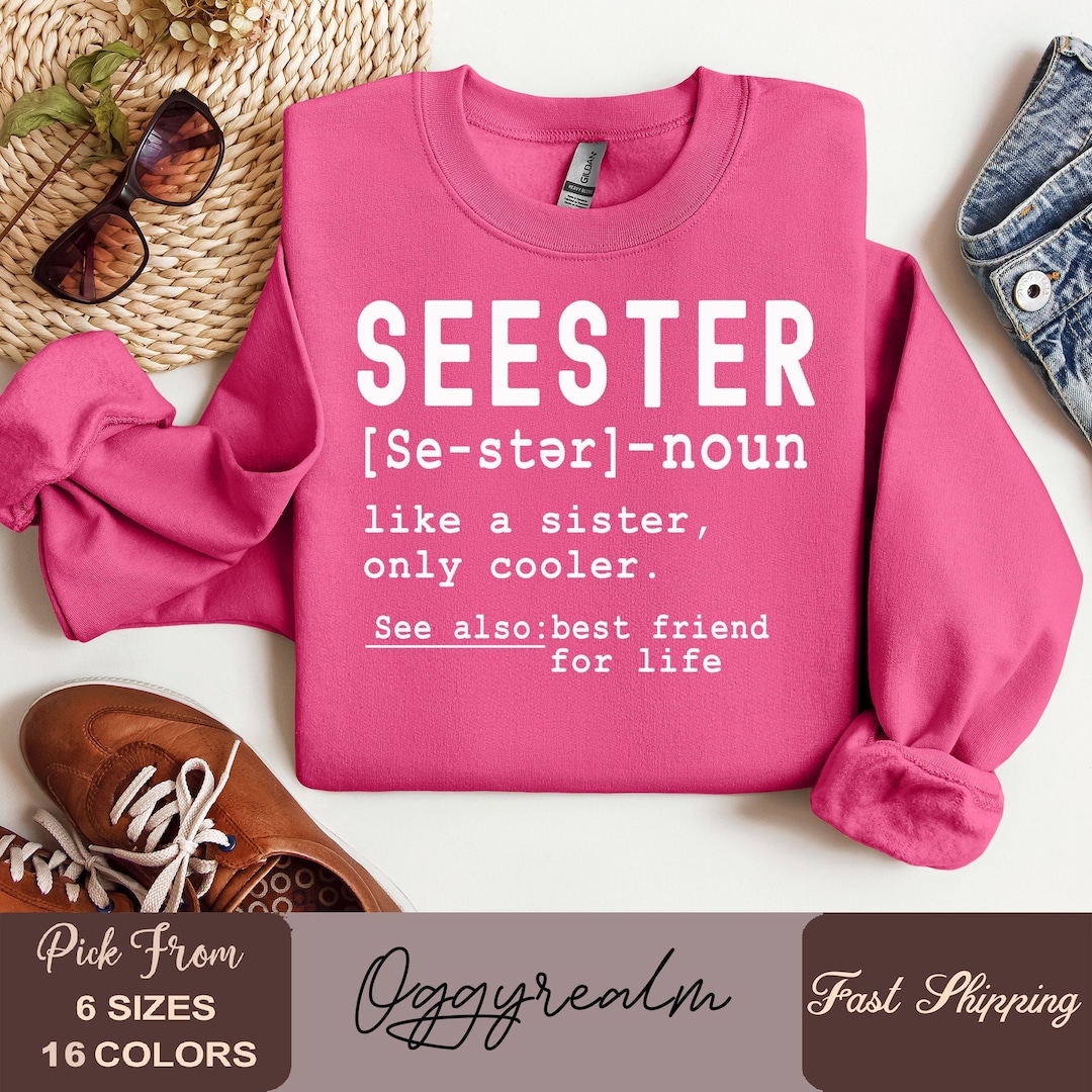 Seester Noun Sweatshirt, Seester Definition Shirt, Gift for Sister, Best Sister Gift, Funny ...