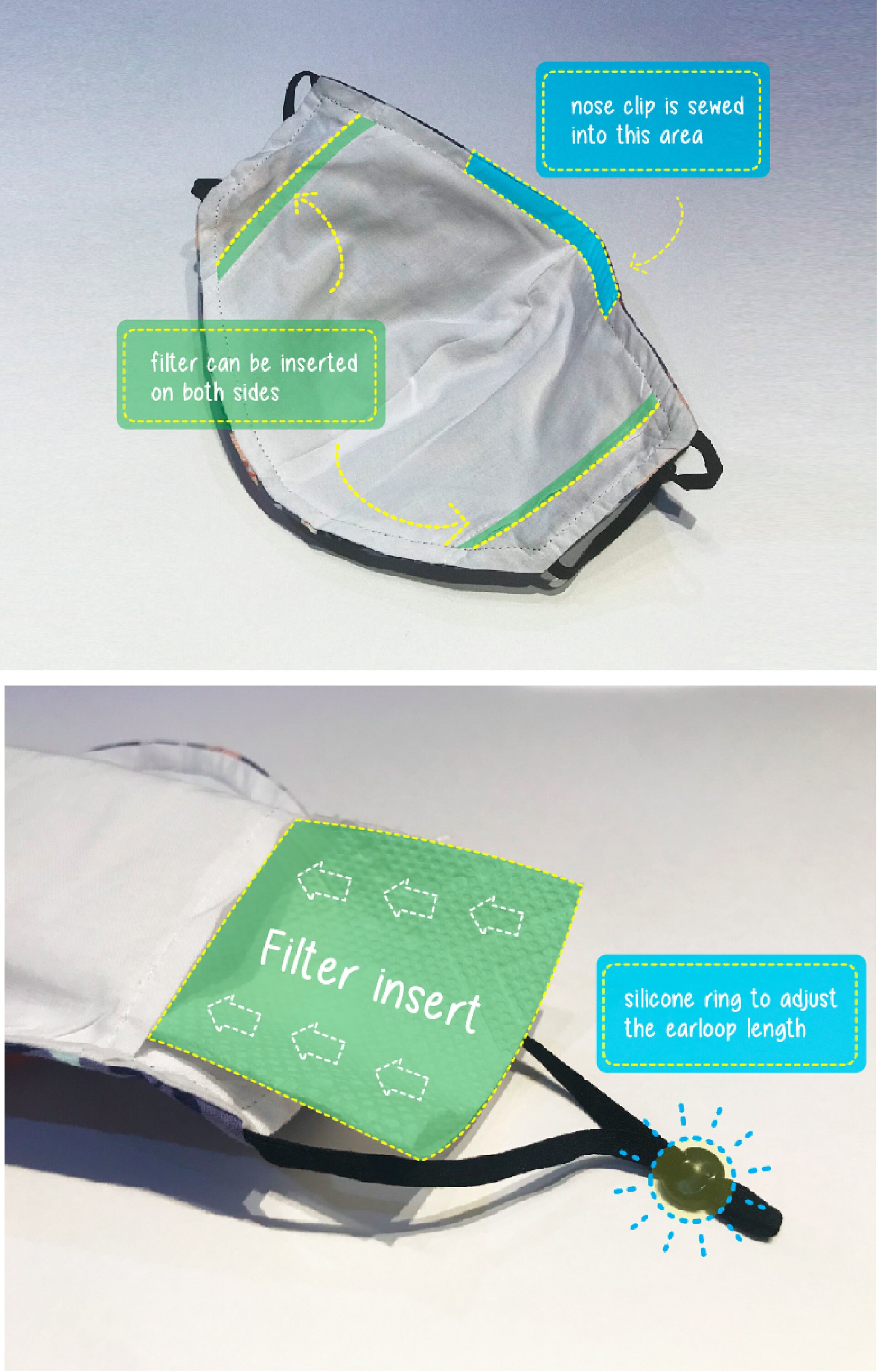 Sakura Lucky Cat Mask Japanese Fabric Filter Insert Pocket 3 - Etsy