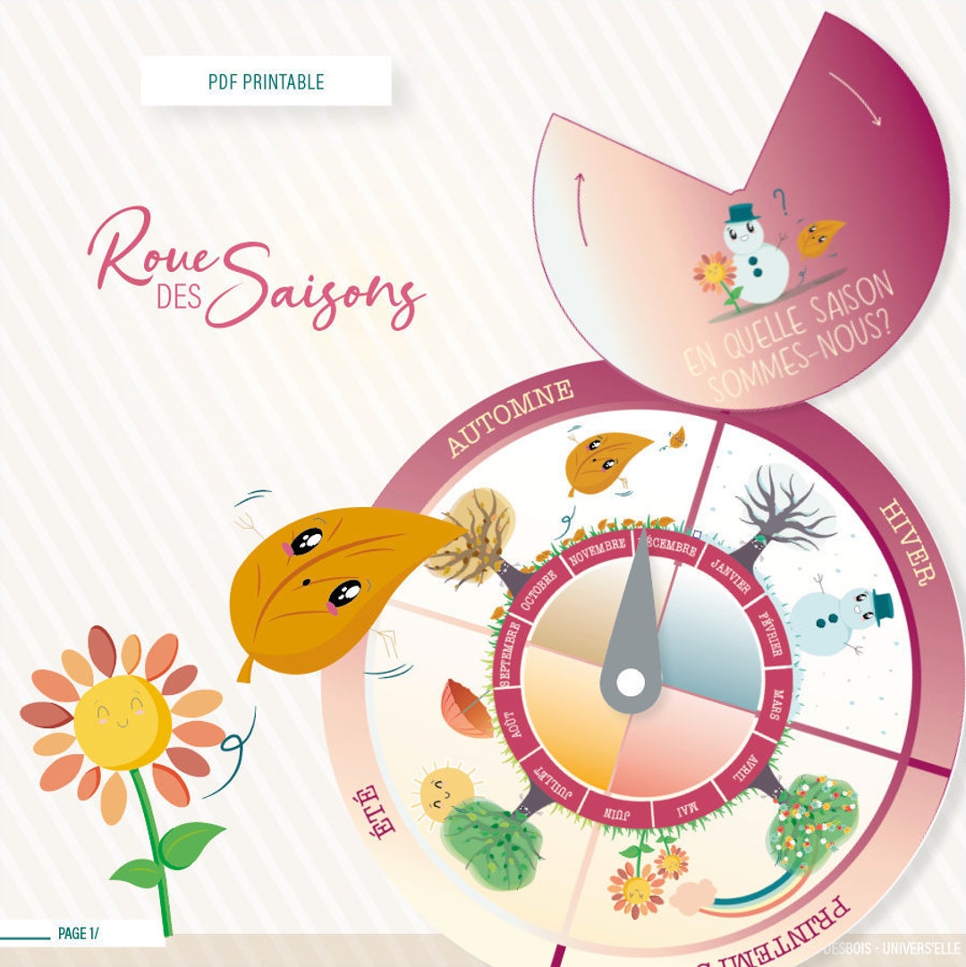 SEASONS WHEEL - Rose - Printable PDF - Rituals / Children ...