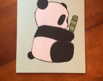 Easy Panda Painting - Etsy