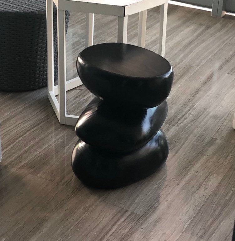 3 Stones - Side Table - Handcarved Wood Sculptural Furniture - Etsy