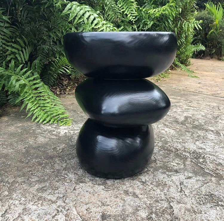 3 Stones - Side Table - Handcarved Wood Sculptural Furniture - Etsy