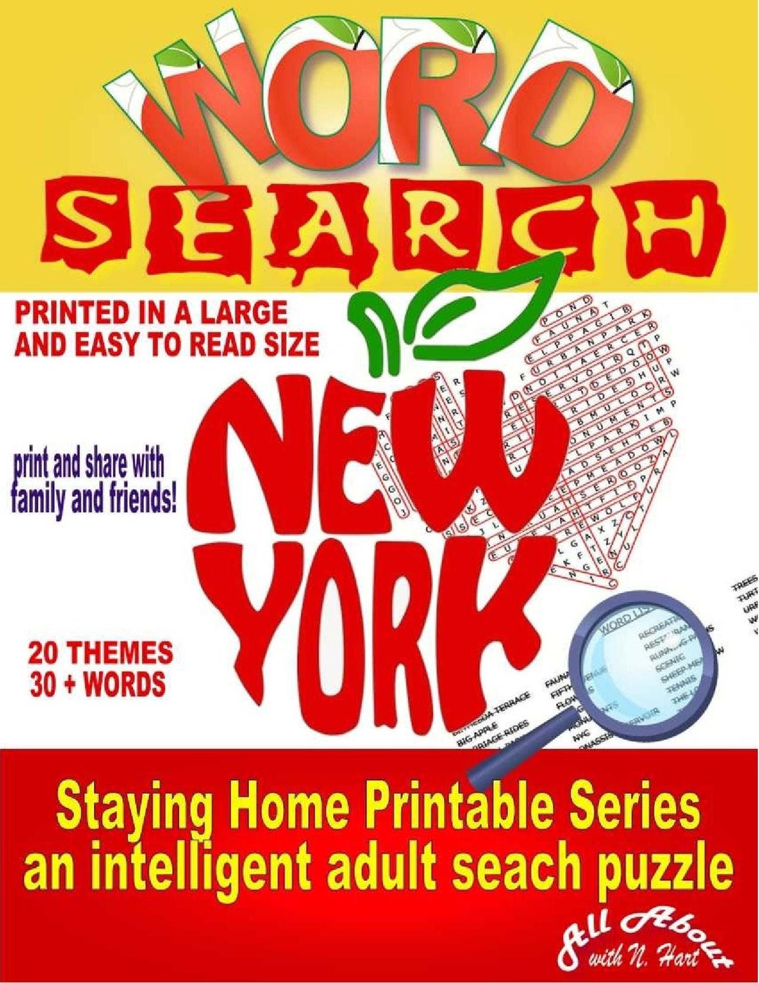 Love New York Word Search Printable Puzzle for Adults - Etsy