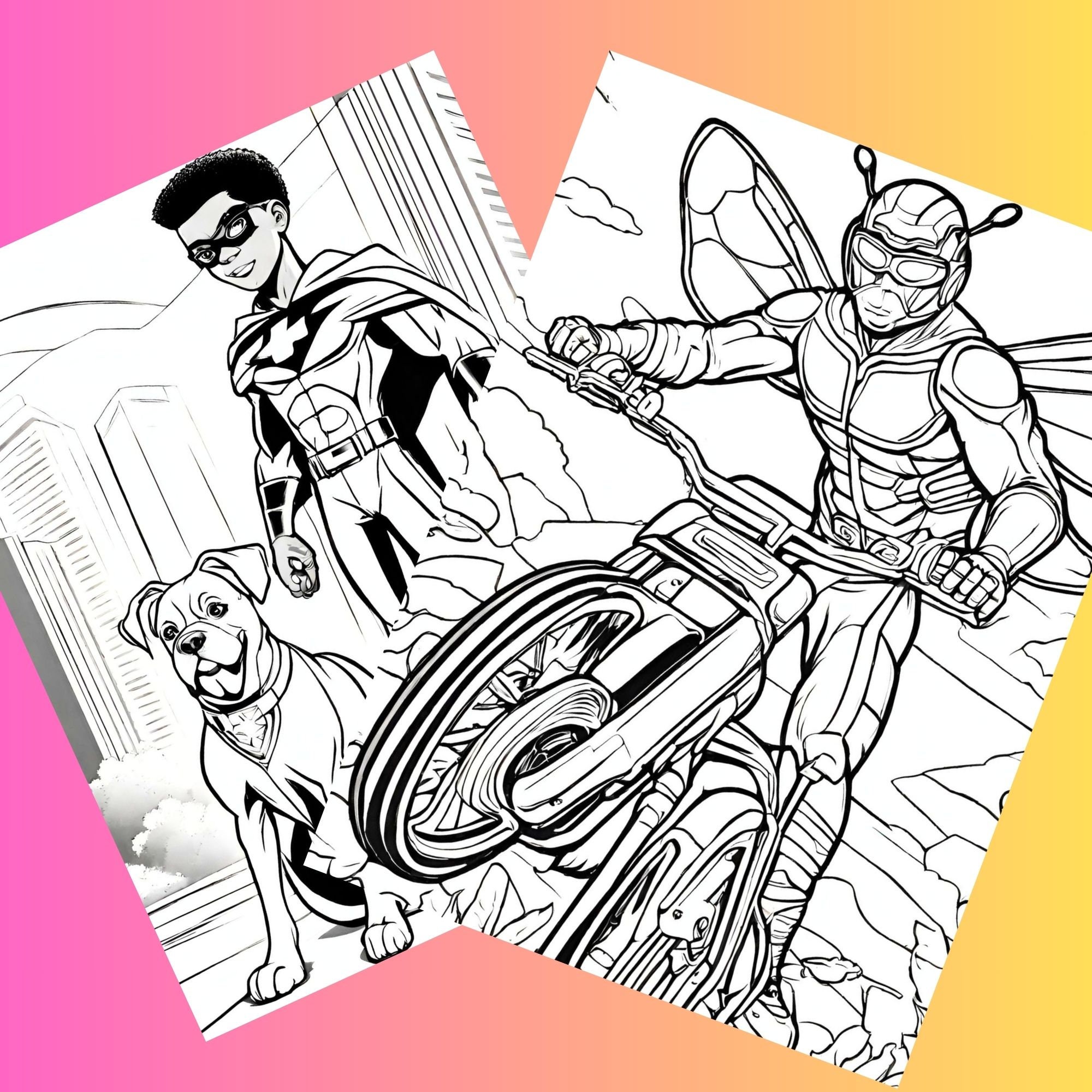 African American Superhero - Coloring Book Pages for Boys - PDF ...