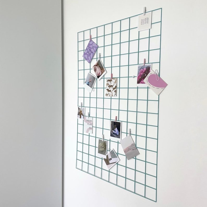 Wall Wire Grid in 3 Sizes & 9 Colors, Wall Vision Board, Metal ...