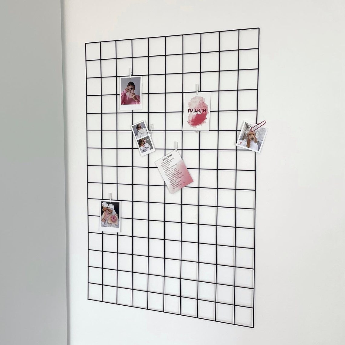 Wire Wall Grid Mood Board Photo Frame Wire Memo Board - Etsy