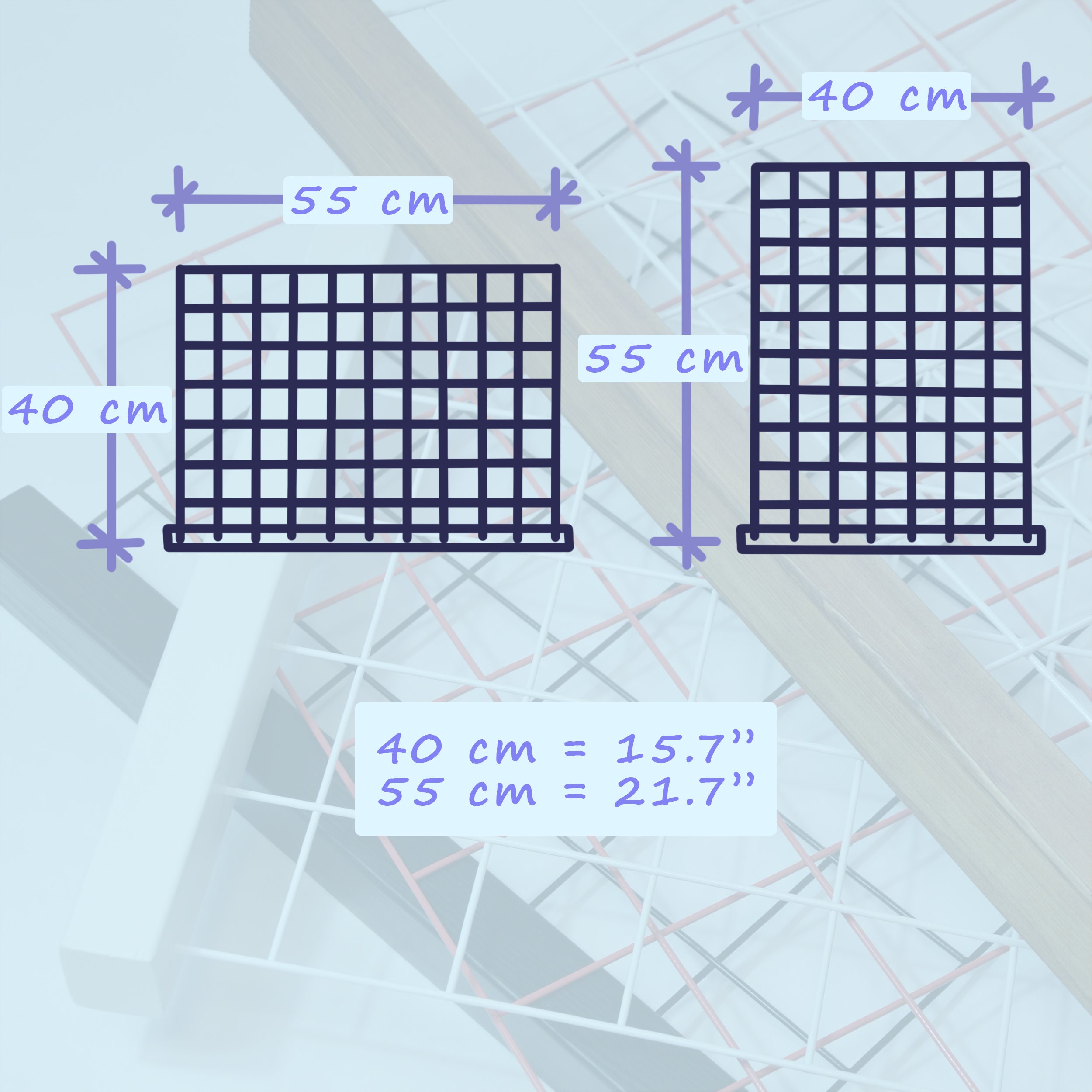 Wire Wall Grid, Mood Board, Photo Frame, Wire Memo Board, Metal Grid ...