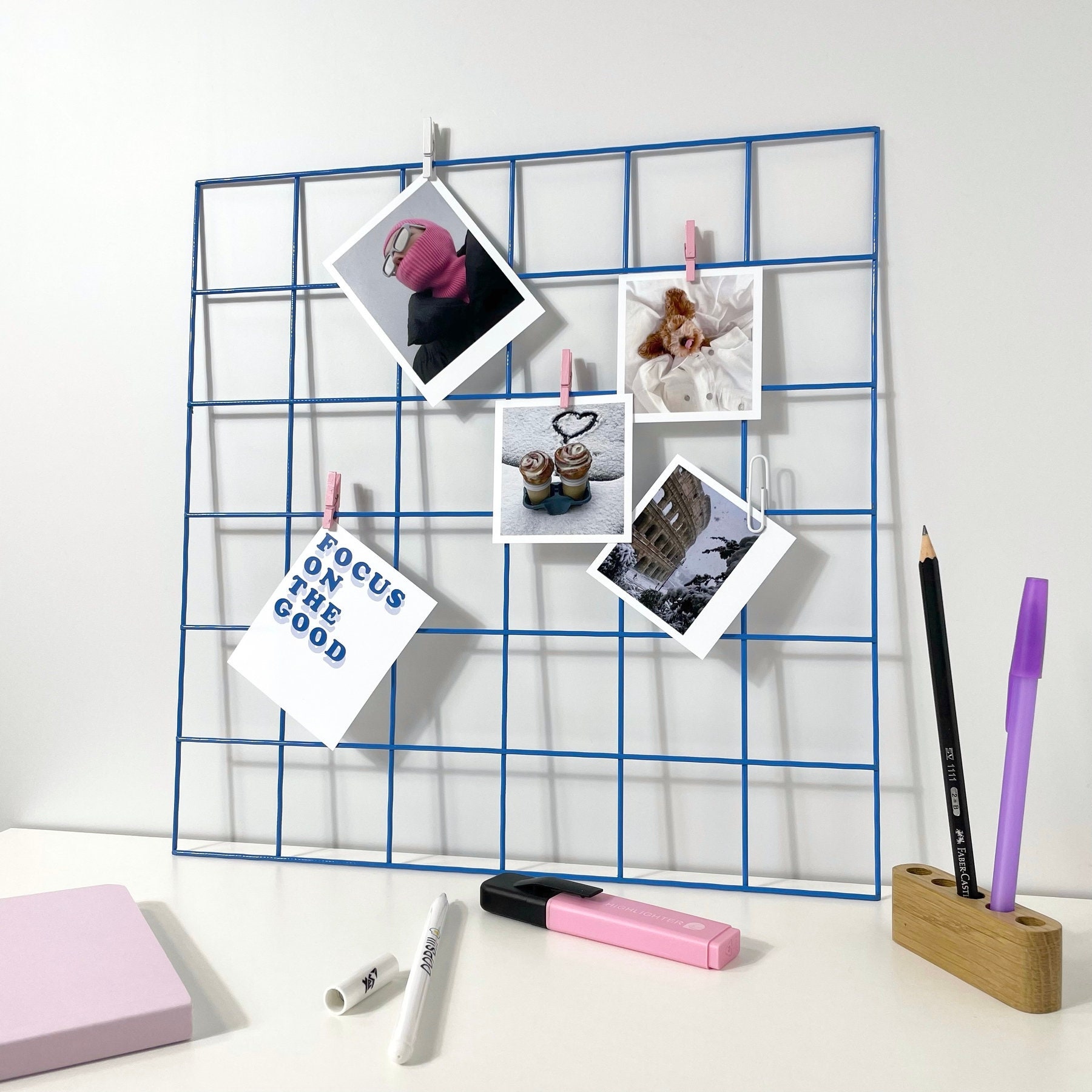 Small Wire Wall Grid in 9 Colors With Mounts and Clips, Wall Mood Board ...