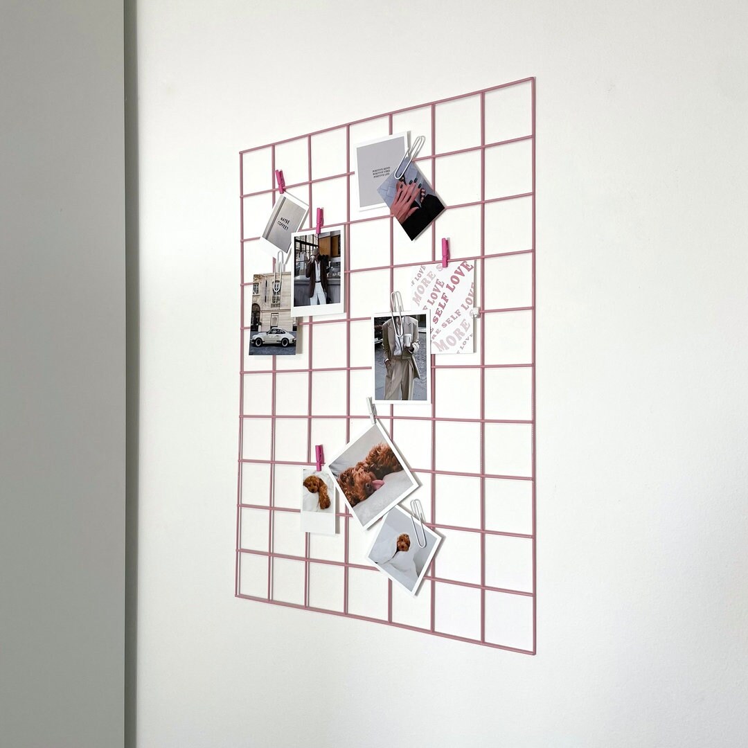 Room Wall Decor: Wire Wall Grid in 3 Sizes & 9 Colors, Room Decor ...