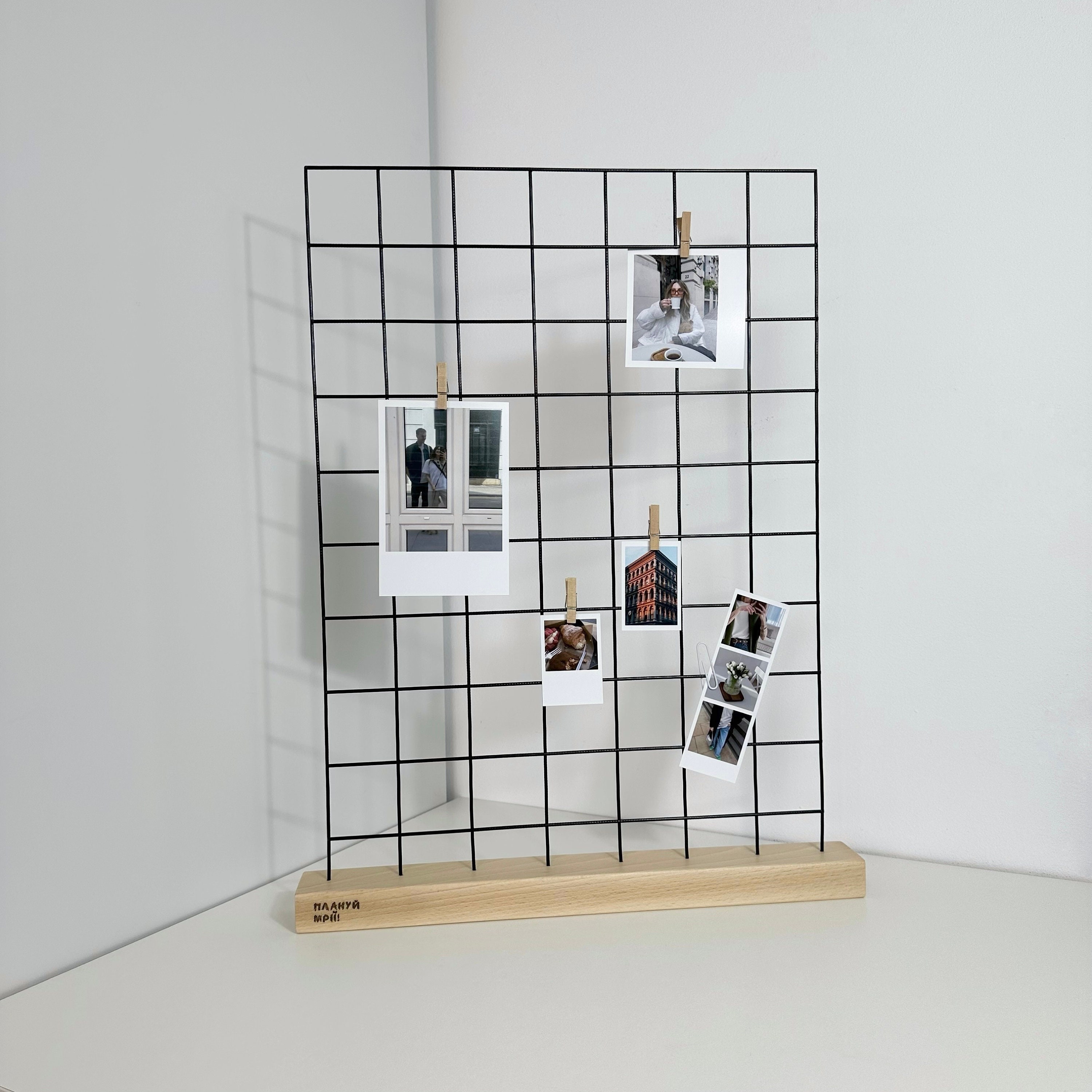Tabletop Grid With Stand, Photo Stand, Metal Mood Board, Home Office ...