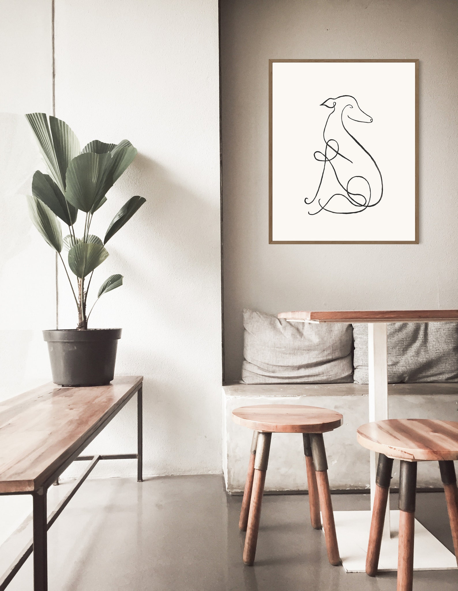 Personalised Dog Print Gift - Dog Line Drawing - Custom Pet Portrait - Etsy