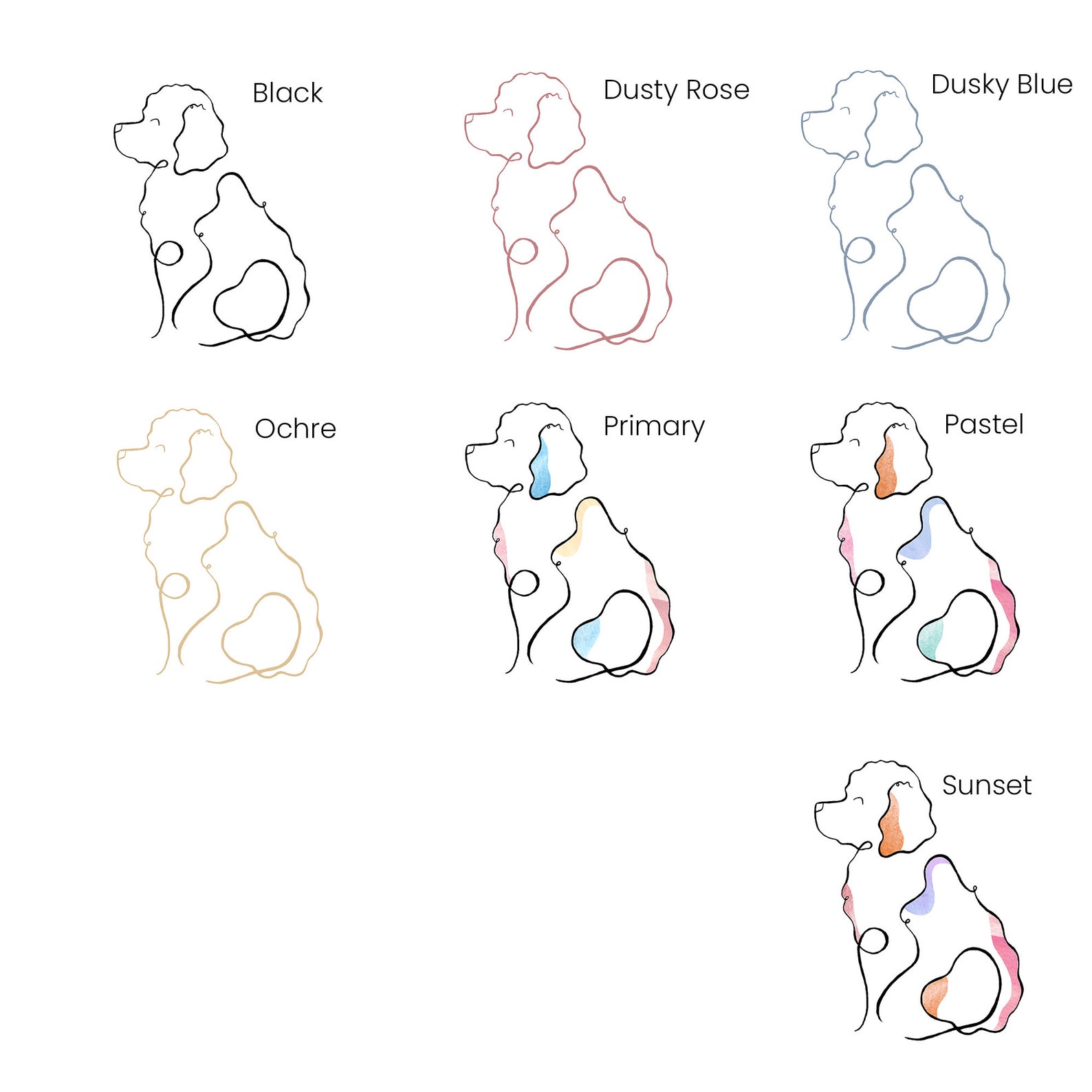 Personalised Cockapoo Print Minimalist Cockapoo Line Art | Etsy