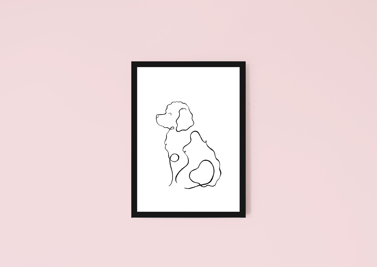 Personalised Cockapoo Print Minimalist Cockapoo Line Art - Etsy Hong Kong