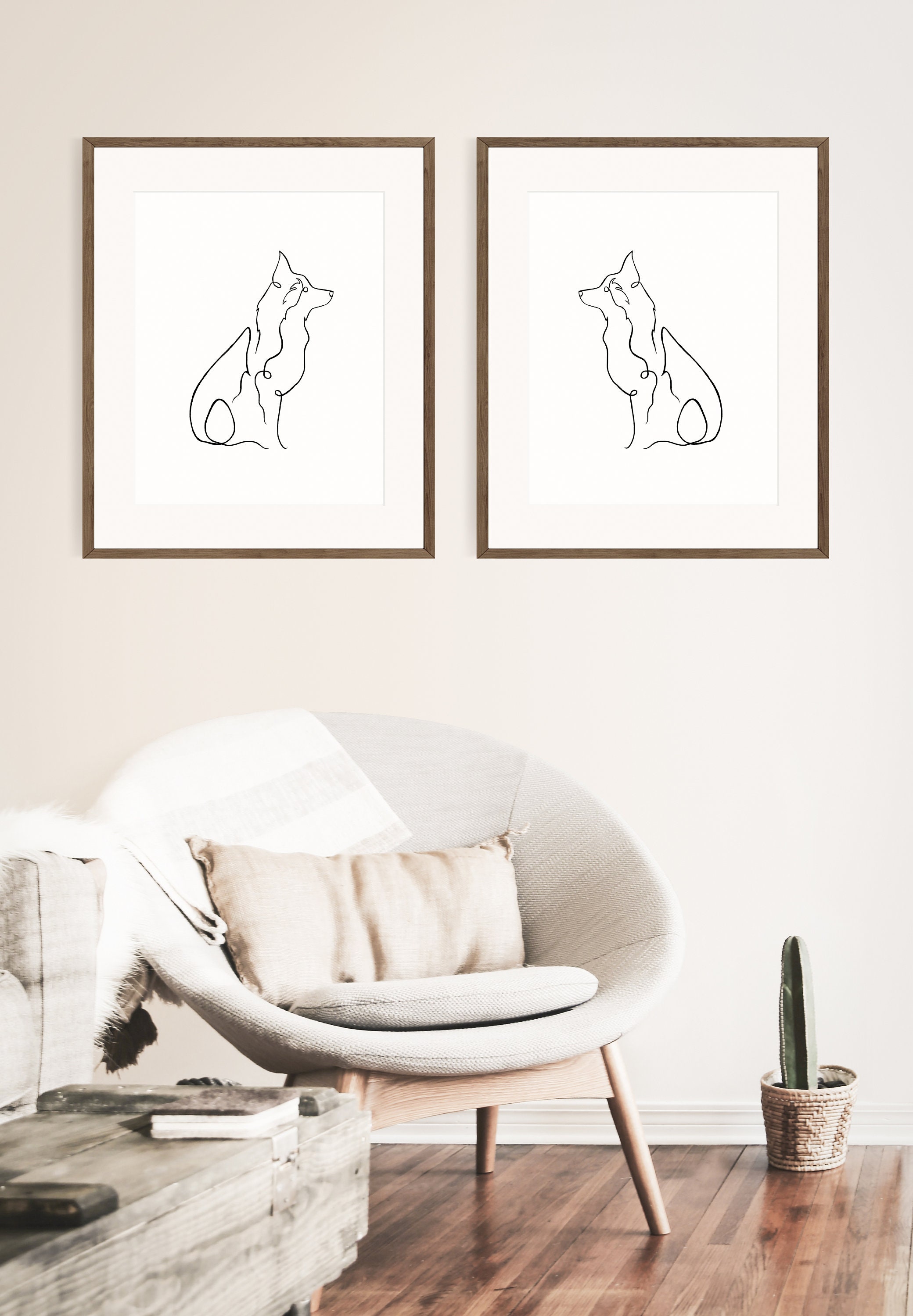 Personalised Border Collie Print, Minimalist Collie Line Art Print ...