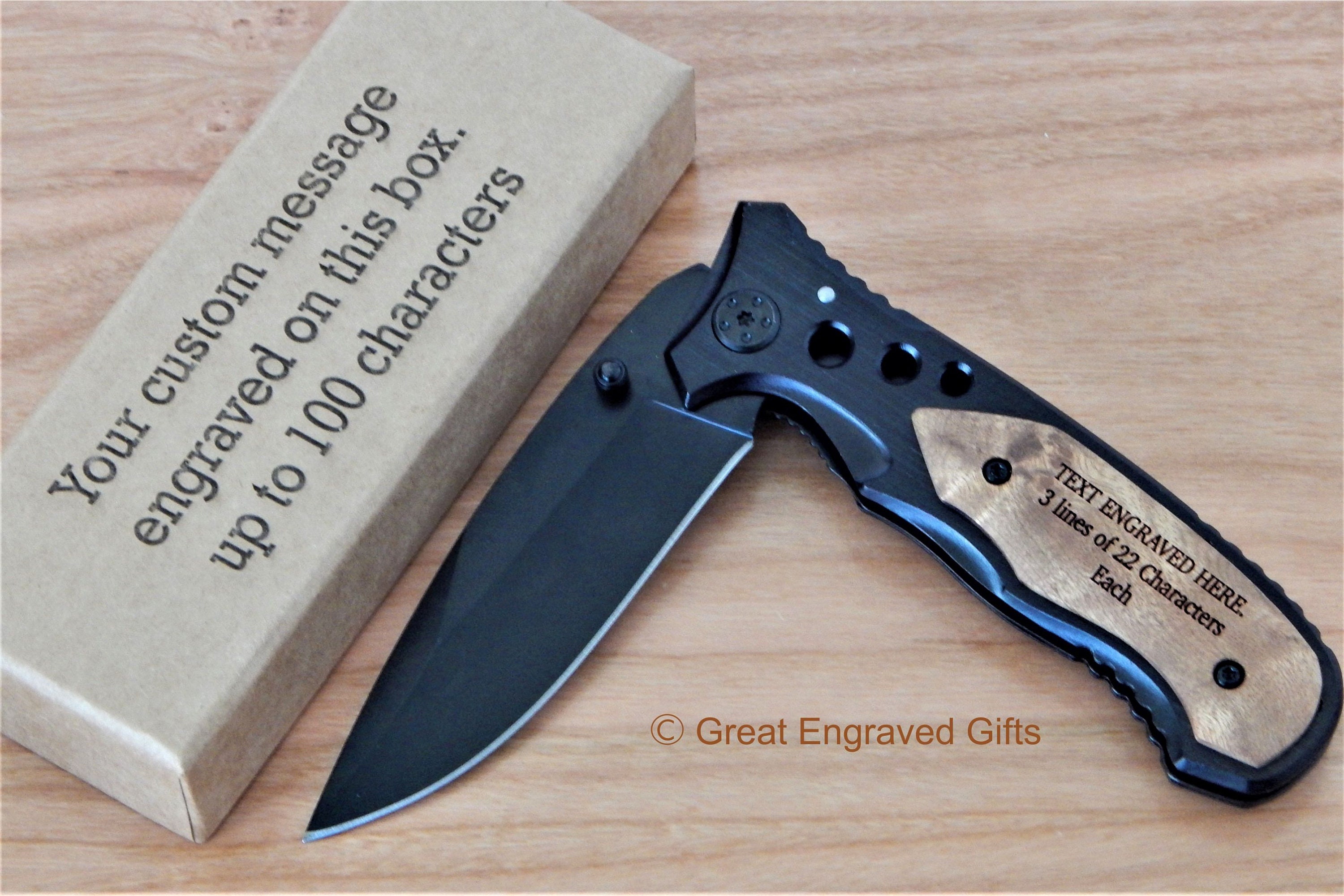 Custom Monogram Knife Engraved Pocket Knives Personalized | Etsy