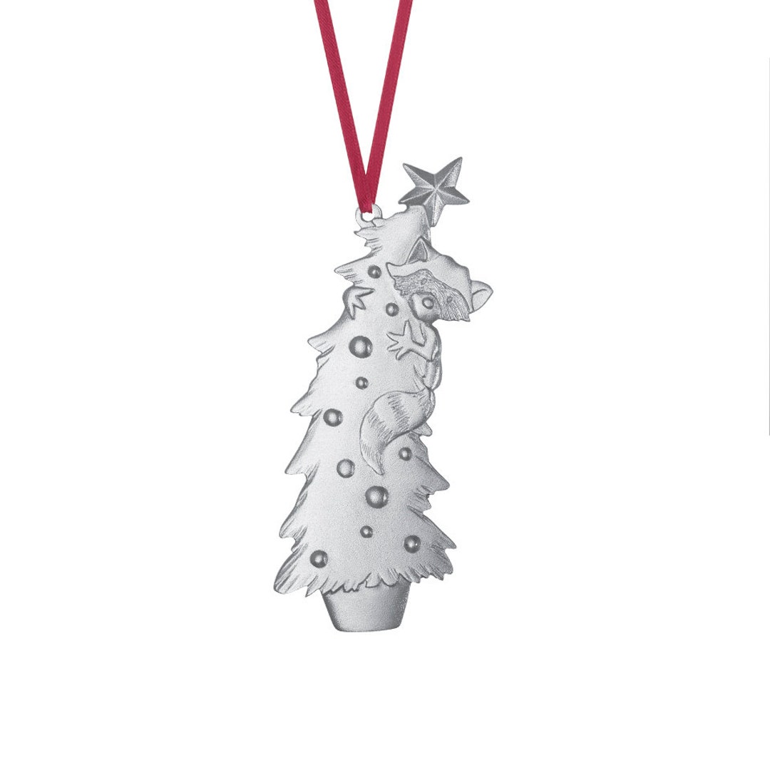 Christmas Bandit || Raccoon Christmas Ornament | Handcrafted Pewter ...