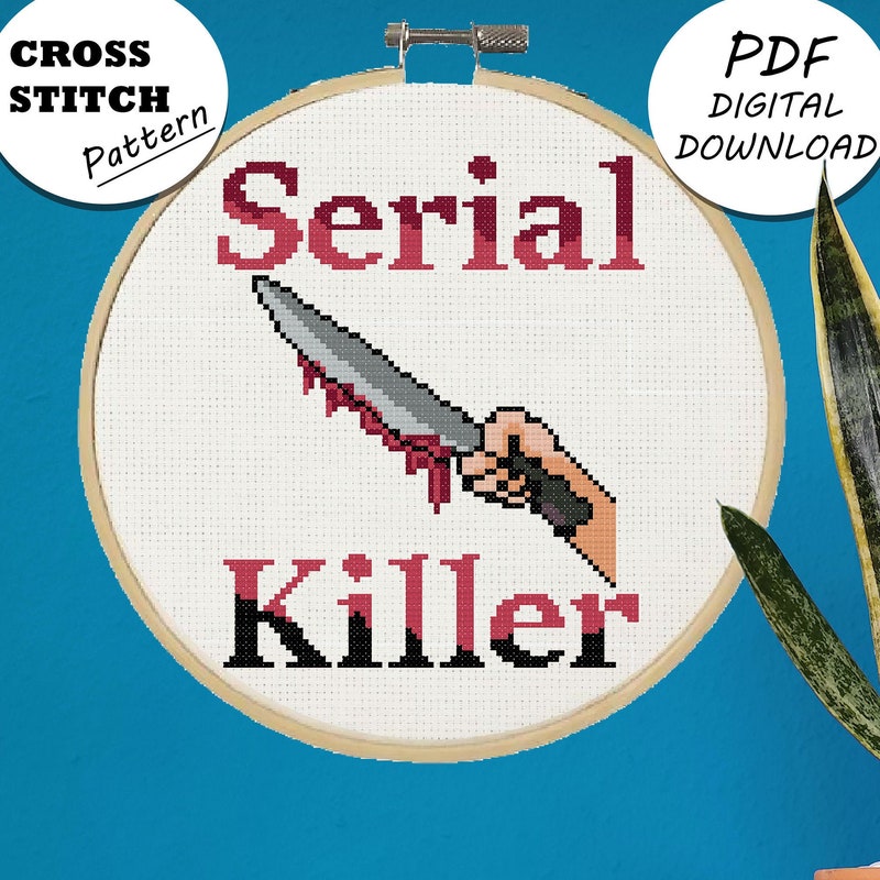 Serial Killer Cross Stitch - Etsy