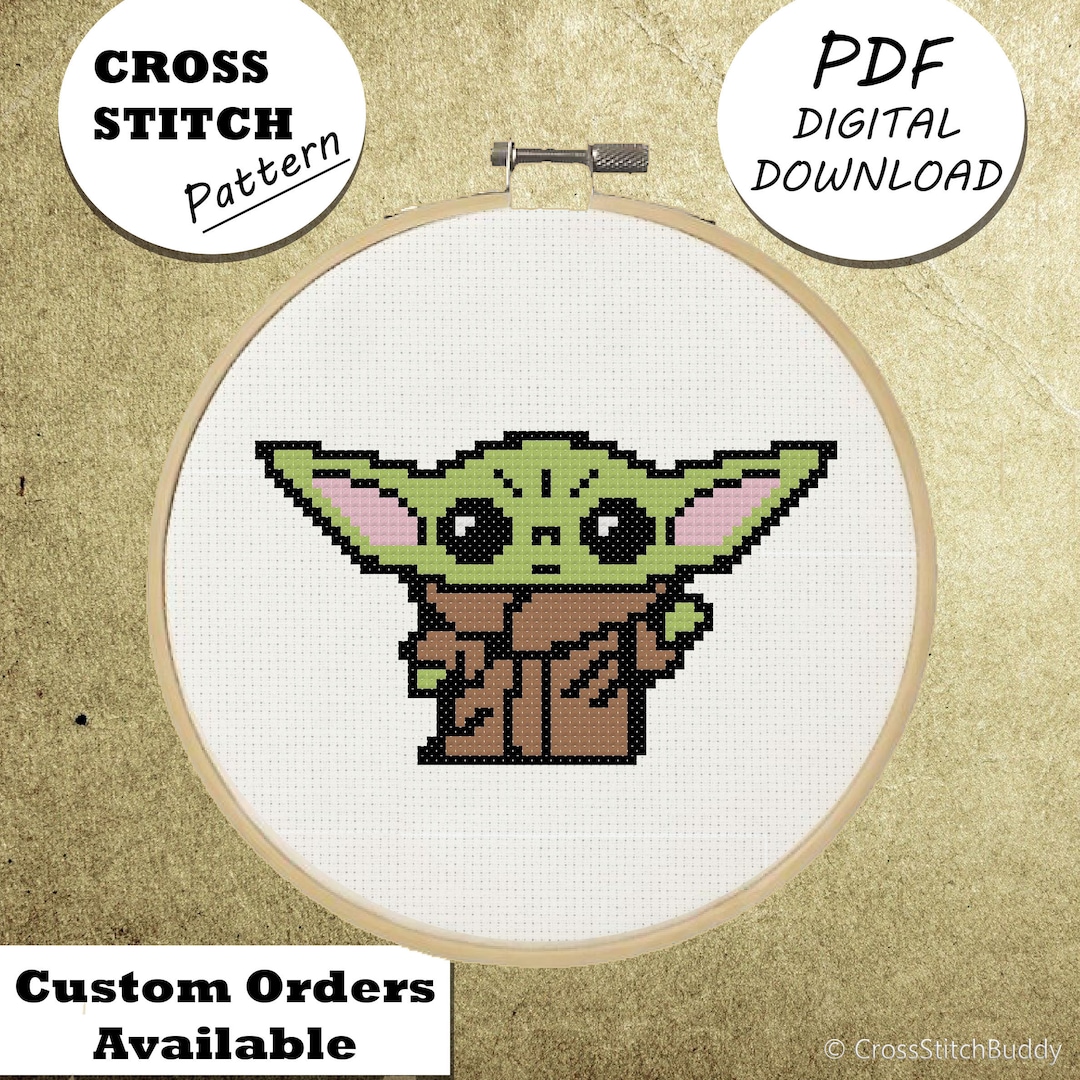 Baby Alien Cross Stitch Pattern, Embroidery, Small Hoop Art, Subversive ...