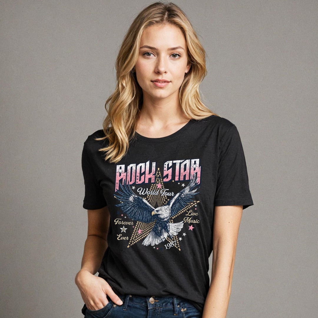Rock Star Shirt, Vintage Rock Concert Shirt, Trendy Rocker Girl Clothes ...