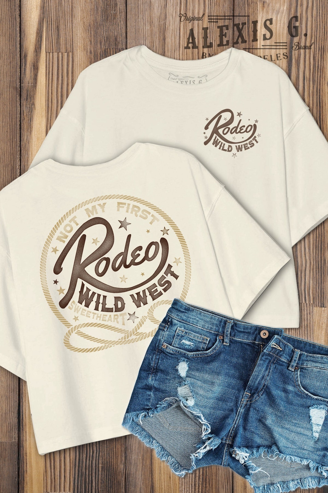 Not My First Rodeo Front and Back Graphic Crop Tee, Country Lover Shirt ...
