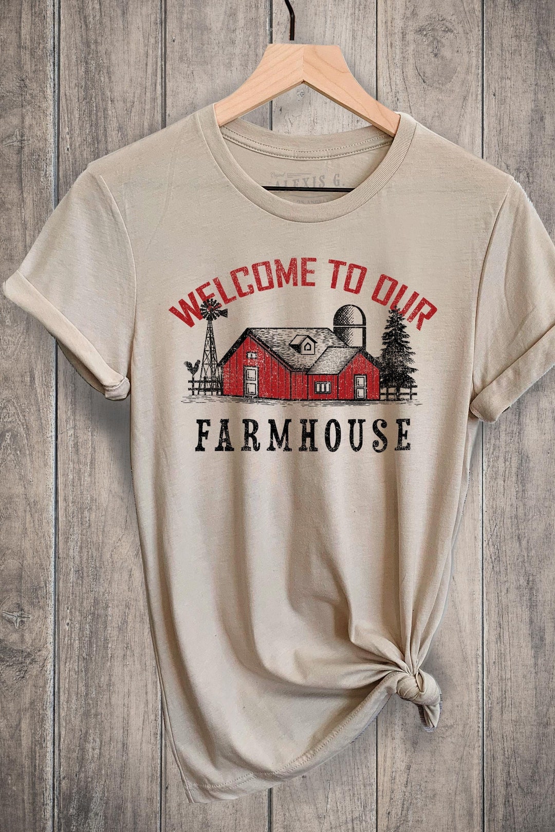Welcome to Our Farmhouse Graphic Tee: Soft Washed Cotton - Etsy