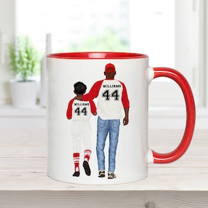 Baseball Softball Dad Custom Father's Day Coffee Mug L Personalized ...