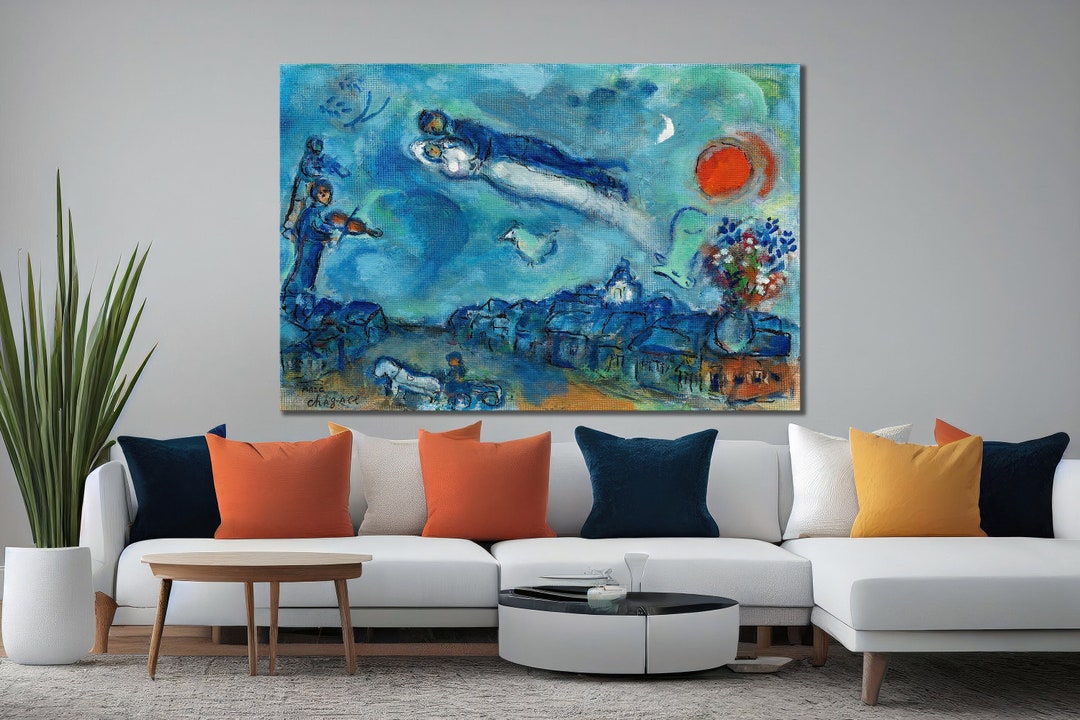 Marc Chagall Painting Print Classic Art Canvas Chagall Reproduction ...