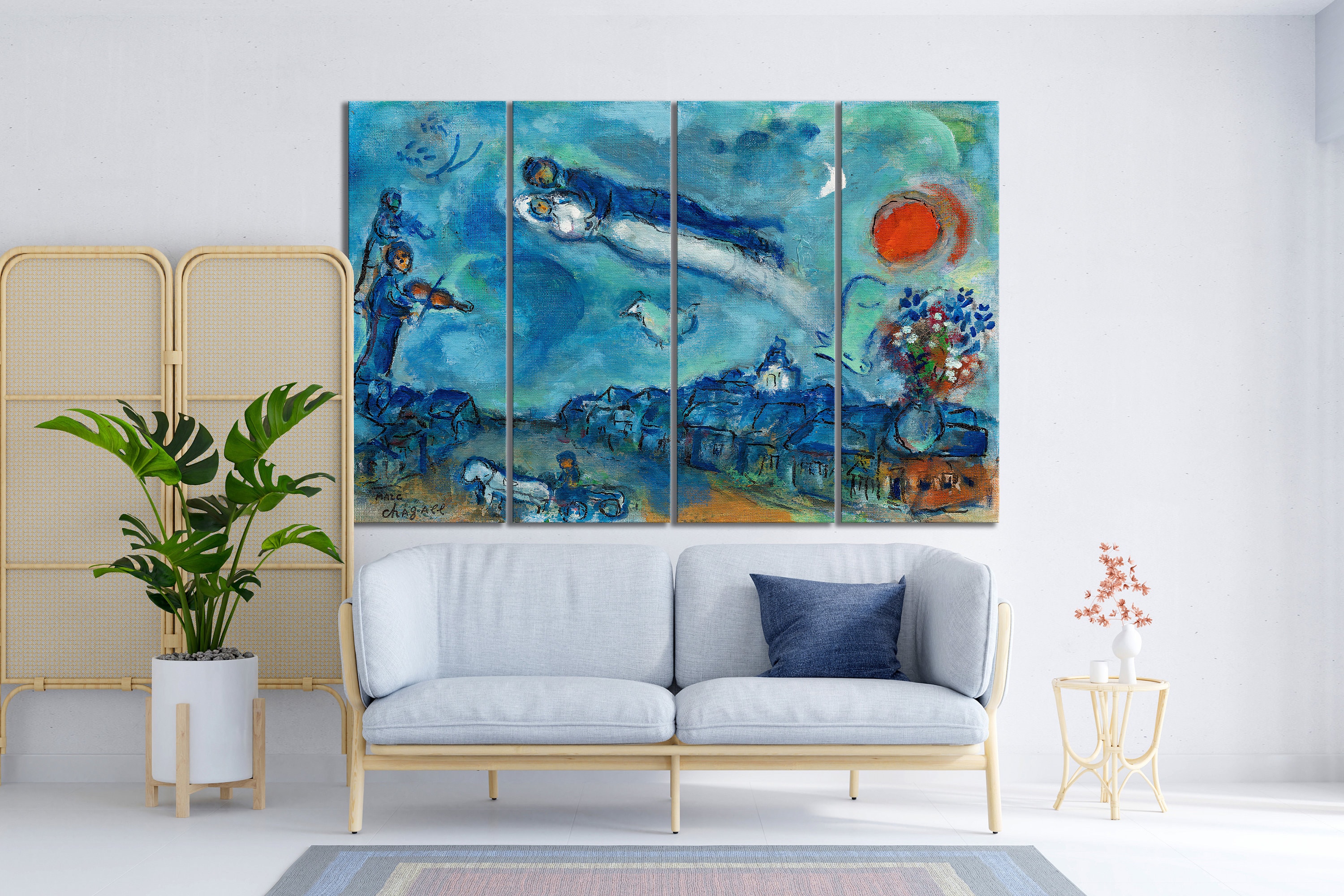 Marc Chagall Painting Print Classic Art Canvas Chagall Reproduction ...