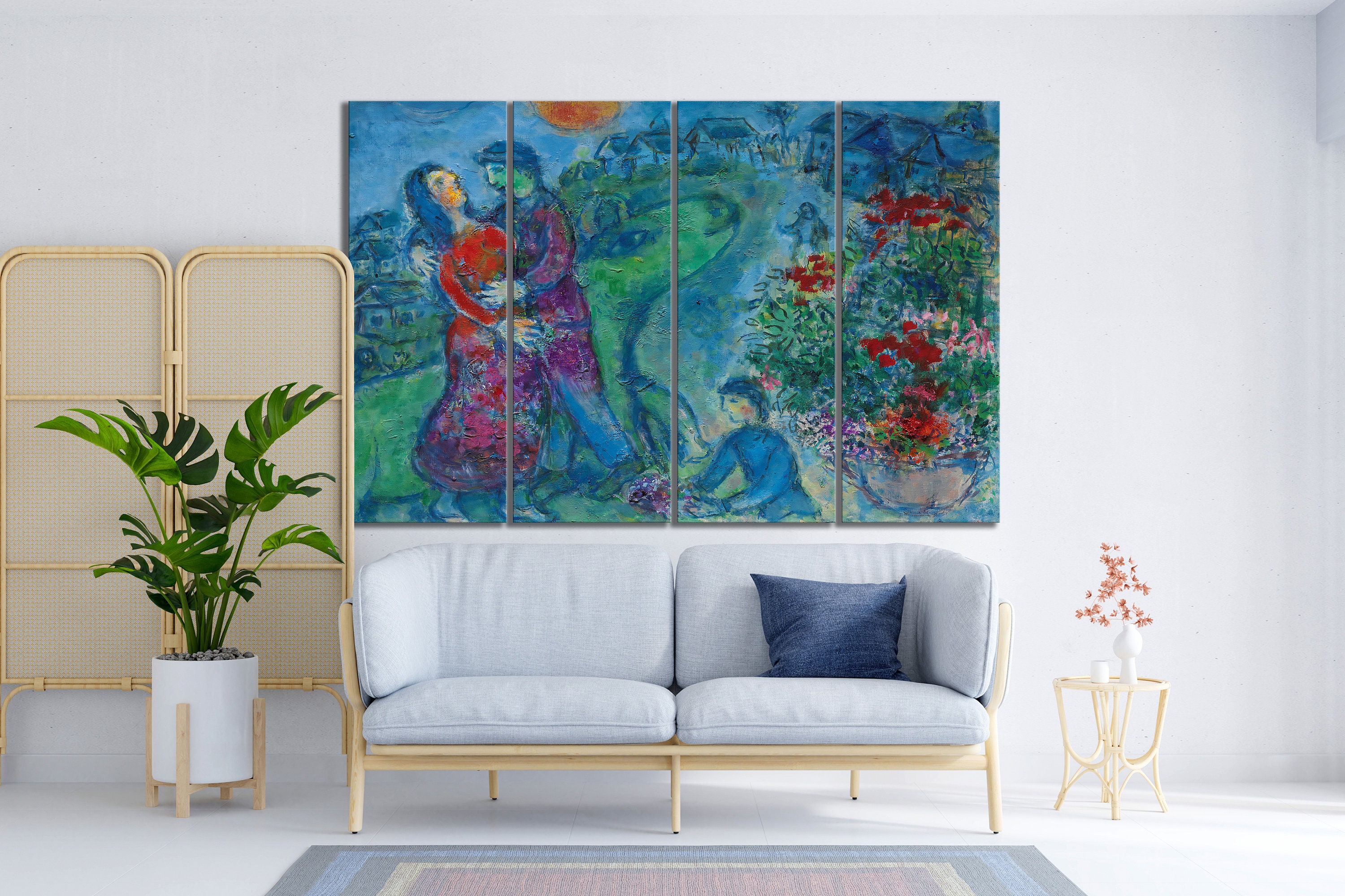 Marc Chagall Motivational Wall Art Reproduction Canvas Print Modern ...