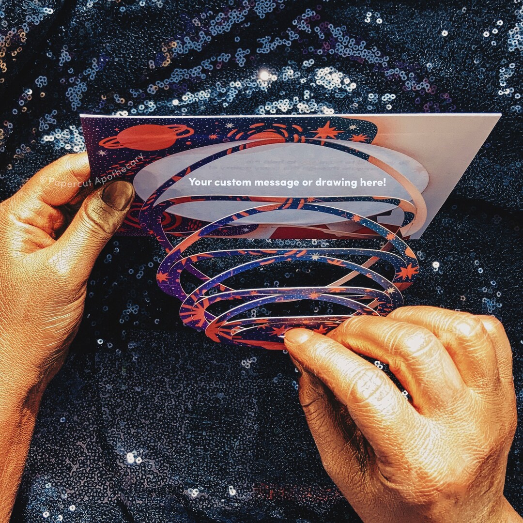 Blank Galaxy of Life Cobweb Card 5x7 Women Empowerment Card Pop up Card ...