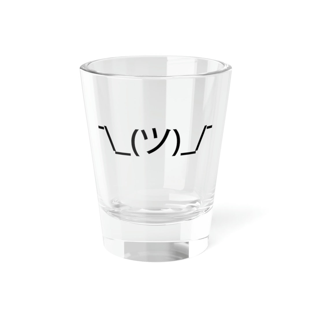 ASCII Shrug Shot Glass Black 1.5oz the Great Shrug - Etsy