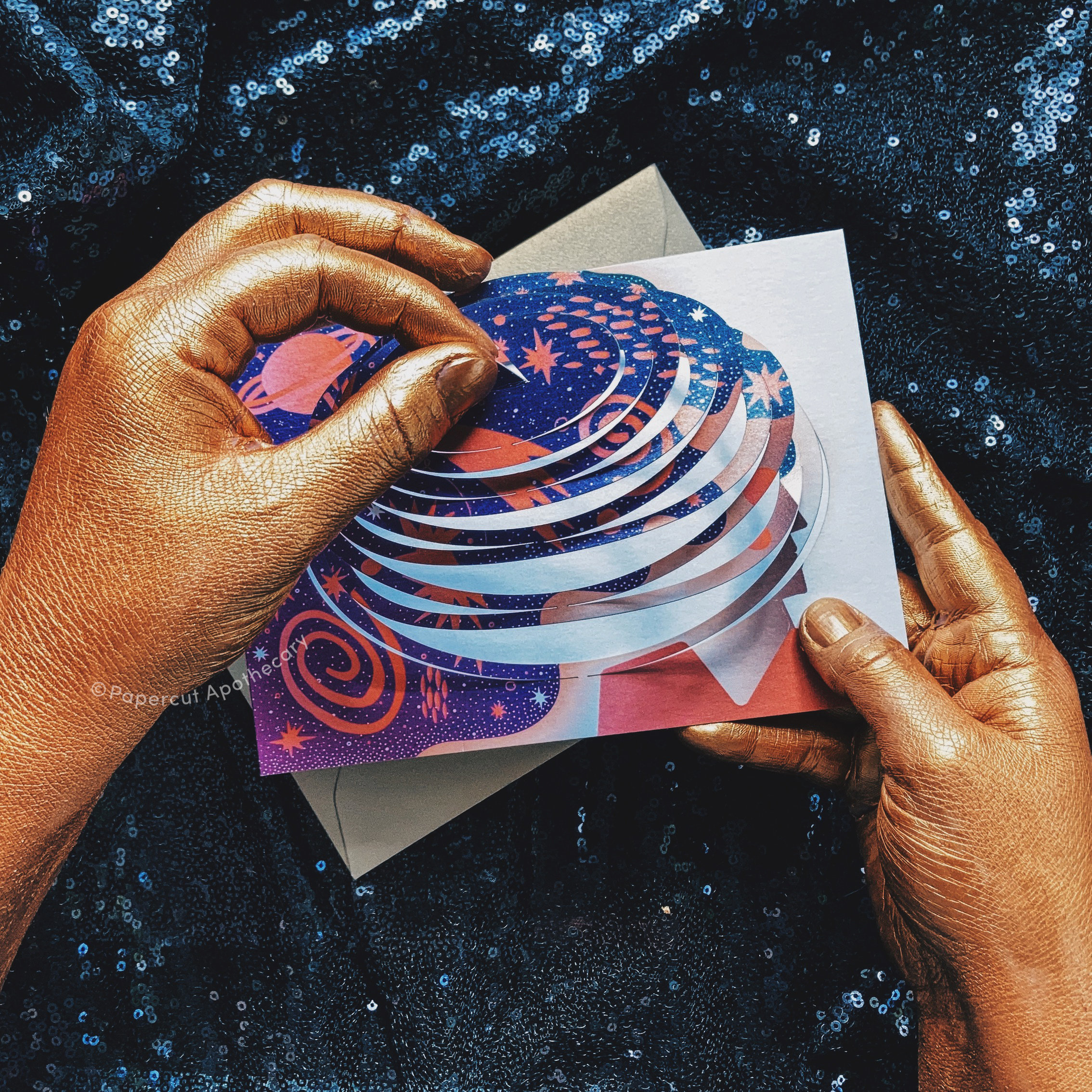 Blank Galaxy of Life Cobweb Card 5x7 Women Empowerment | Etsy