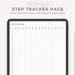 Digital Step Tracker Page, 31-day Step Counter, Step Counting Template ...