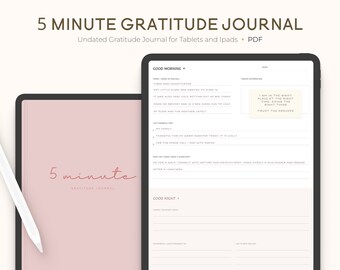 Minimalist 5 Minute Gratitude Journal - Etsy