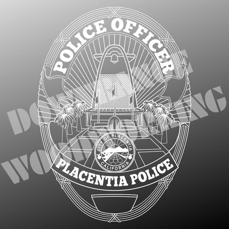 Placentia Police Department Badge SVG - Etsy