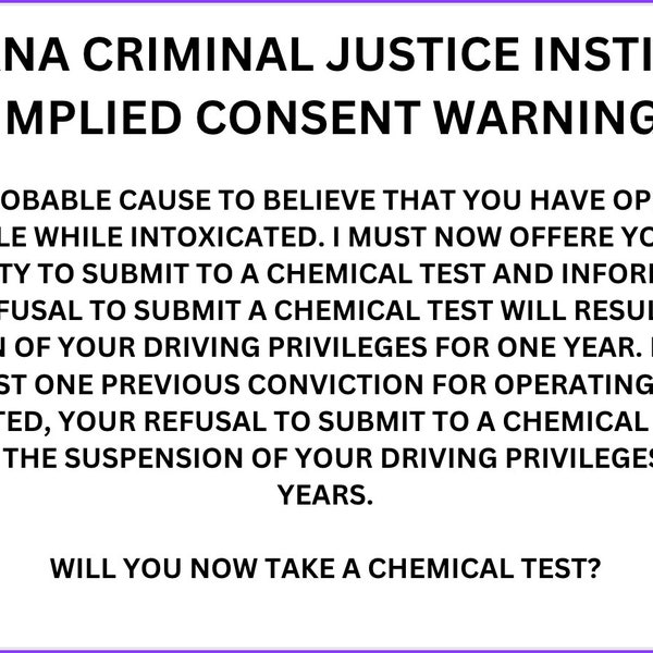 Implied Consent Card Etsy Australia