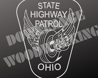 Ohio State Highway Patrol Svg Badge Patch State Trooper Monogram Logo ...