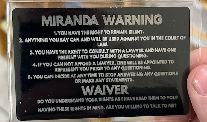 Miranda Warning SVG - Etsy