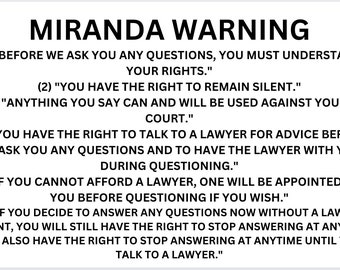 Miranda Warning Clipart