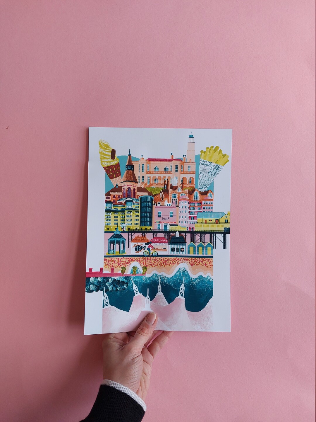 A5 A4 A3 Bognor Regis Art Print, Seaside Art Print, UK Print, Local Art ...