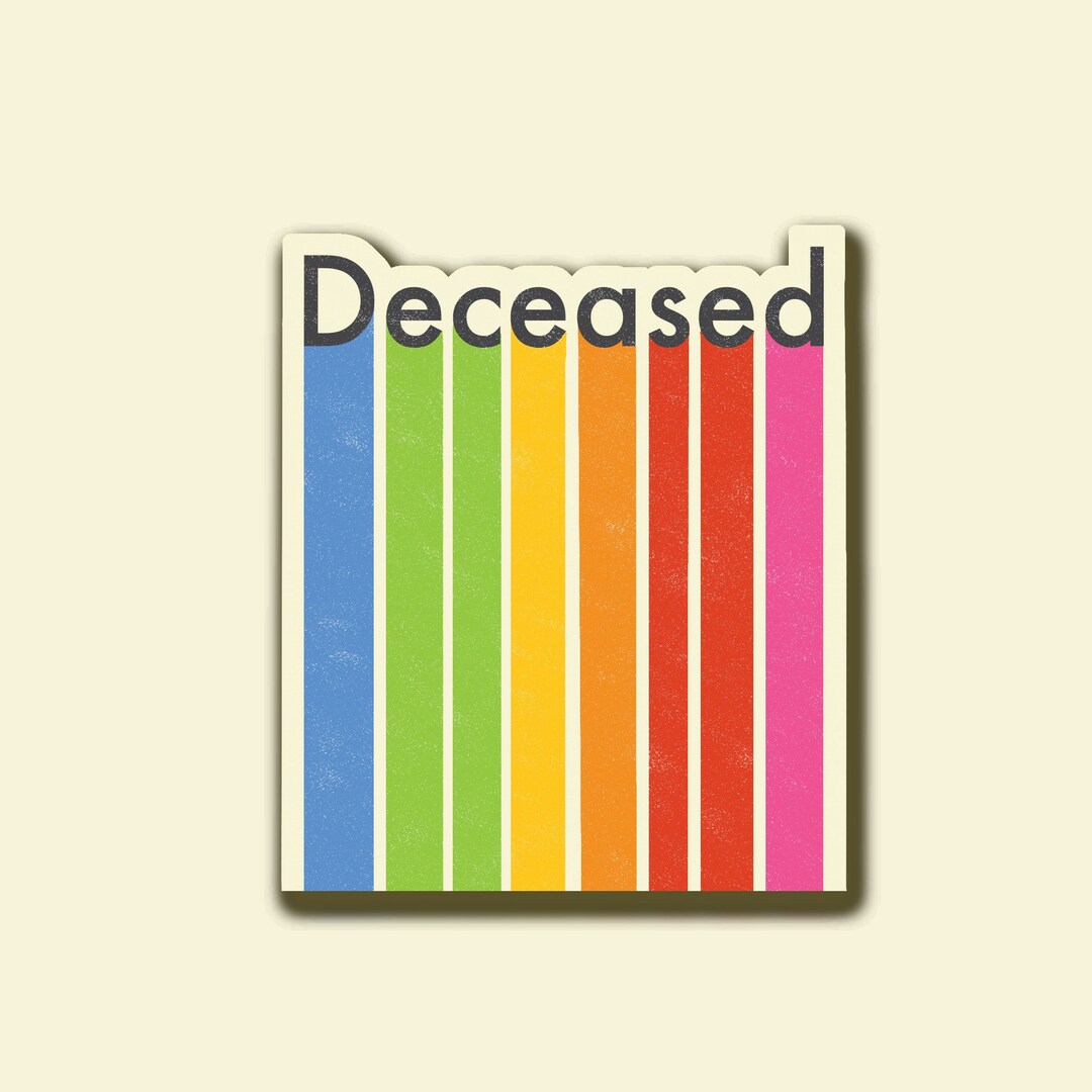 Retro Deceased Sticker - Etsy