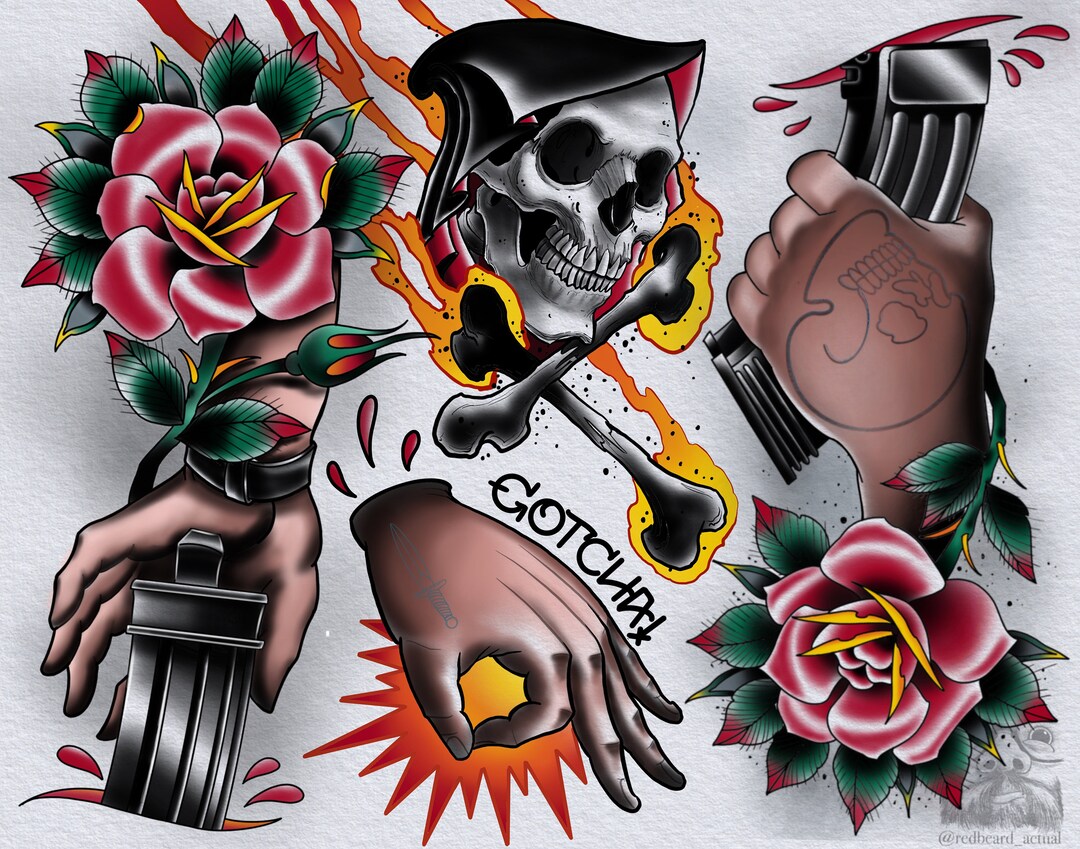 Tattoo Flash Sheet - Etsy