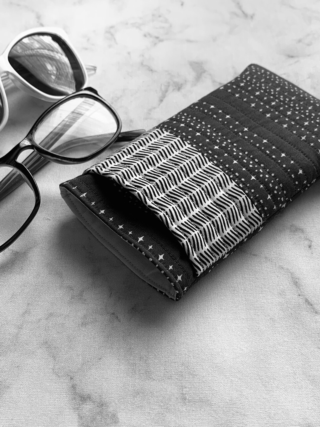 POPULAR *double* Eyeglass Case, Sunglass Case for Two Pair, Cotton ...