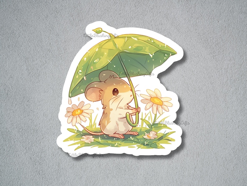 Rainy Spring Day Stickers, Cute Spring Sticker Set, Animal Sticker ...