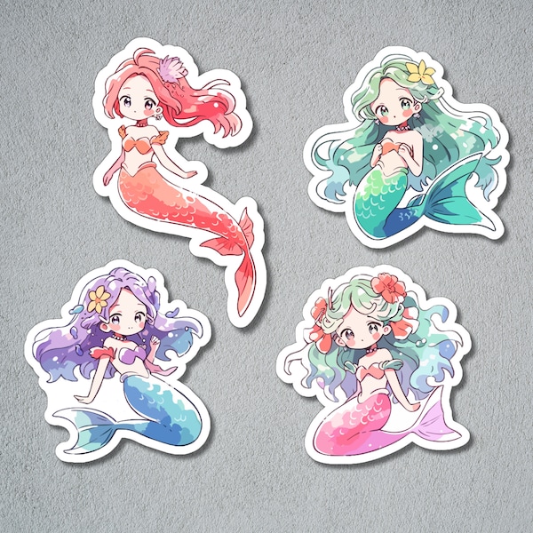 Mermaid Stickers - Etsy