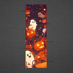 Cute Jack-o-lantern Bookmarks, Ghost Design, Autumn Design Bookmarks ...