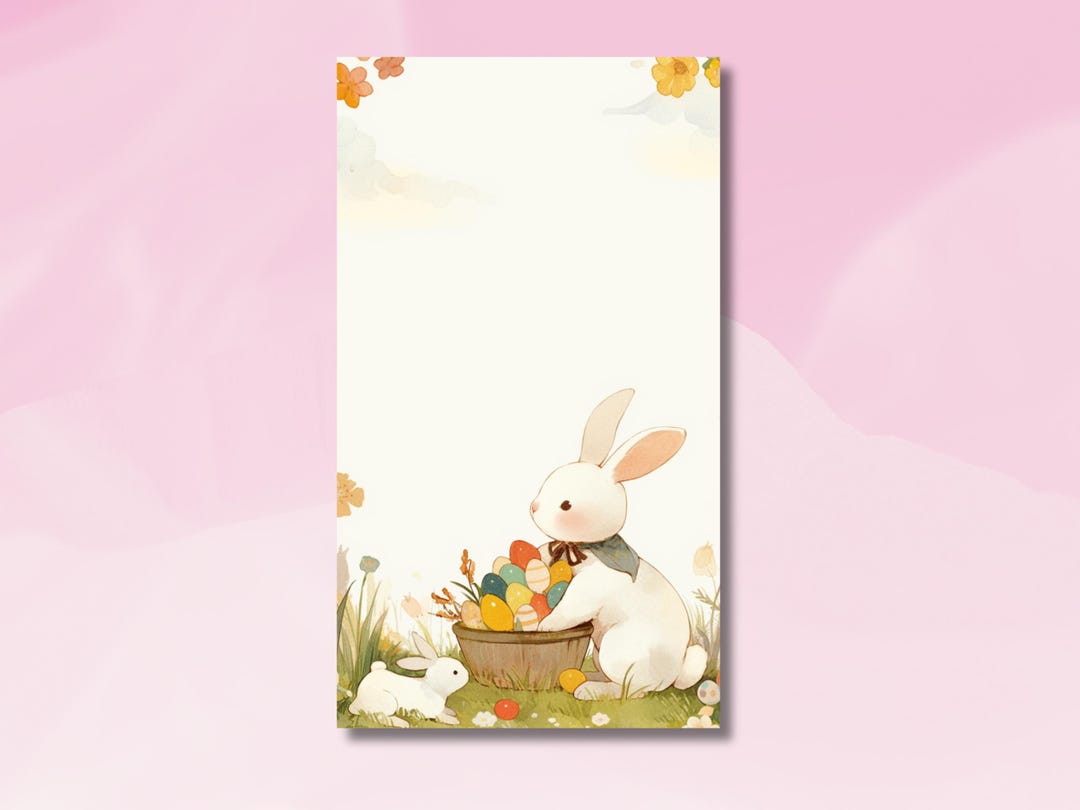 Cute Easter Notepad, Easter Bunny Notepad, Bunny Memopad, Easter ...