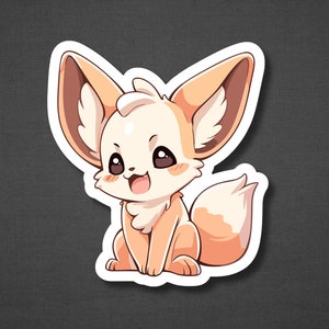 Cute Fennec Fox Stickers, Fennec Fox Sticker Set, Animal Sticker, Fox ...
